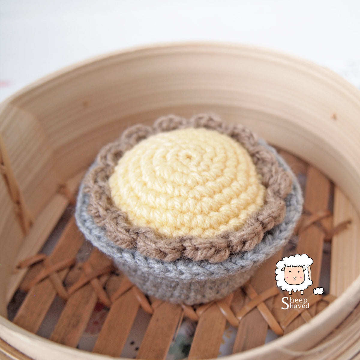 Crochet Pattern - Dim Sum Desserts: Pineapple Bun & Egg Tart (PDF down – SheepShaved