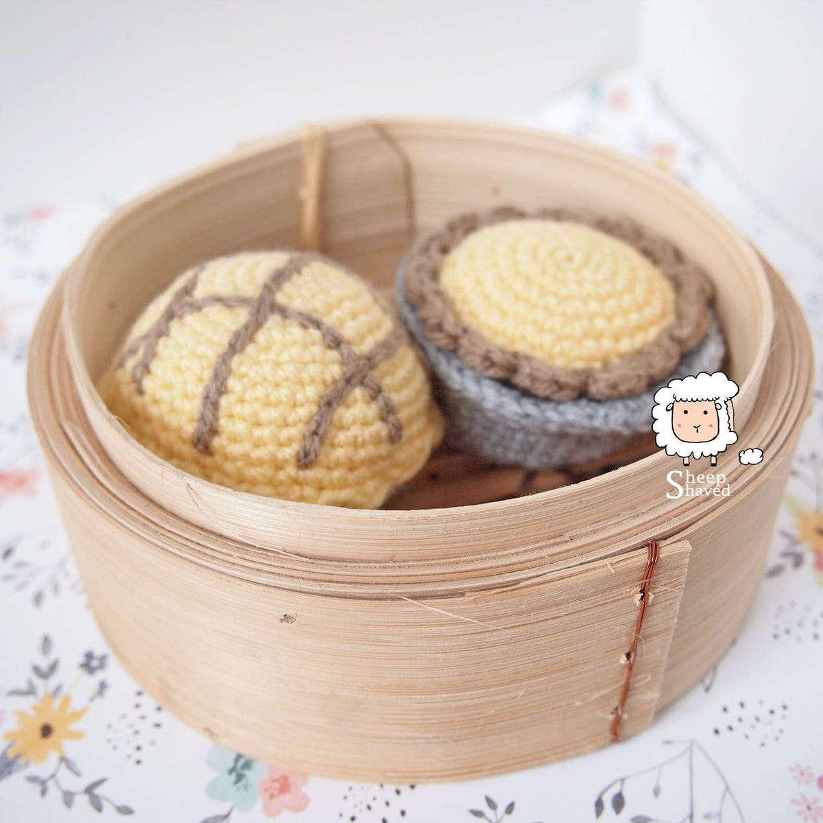 Crochet Pattern - Dim Sum Desserts: Pineapple Bun & Egg Tart (PDF down ...