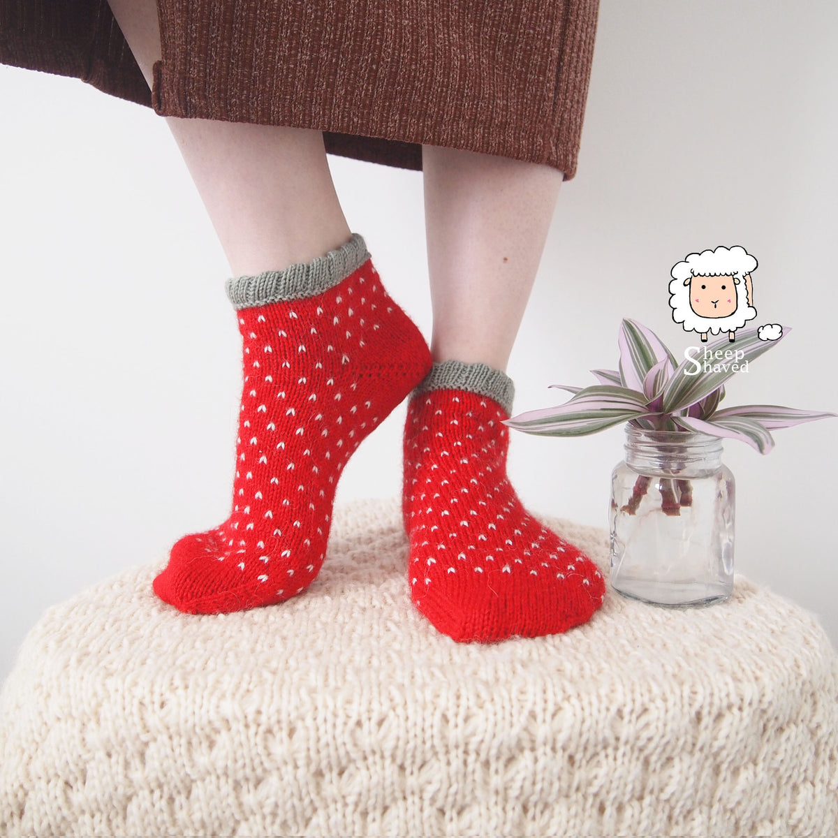 Knitted Strawberry Picot Sock Pattern (PDF) – SheepShaved
